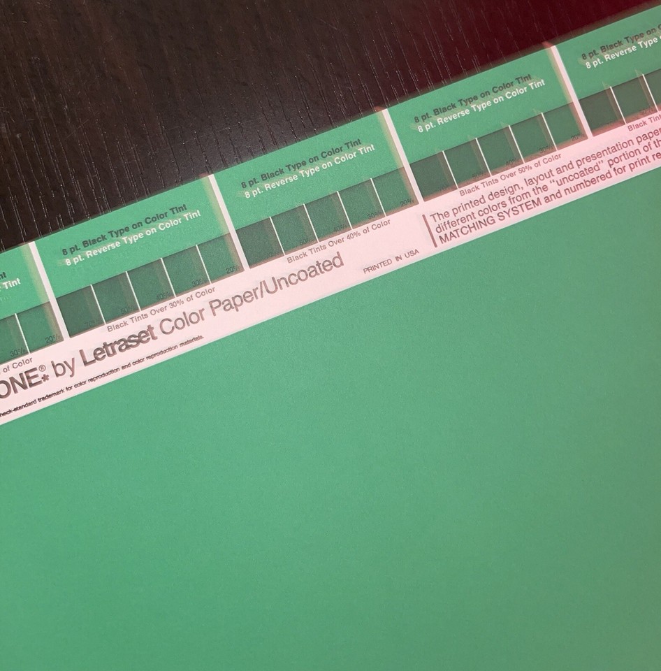 Vintage Pantone by Letraset • Letracolor Color Paper 354U • 26”x20 ...