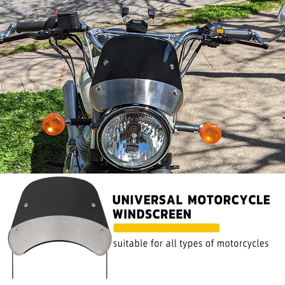 5"-7" Motorcycle Headlight Fairing Windshield Screen For Triumph ...
