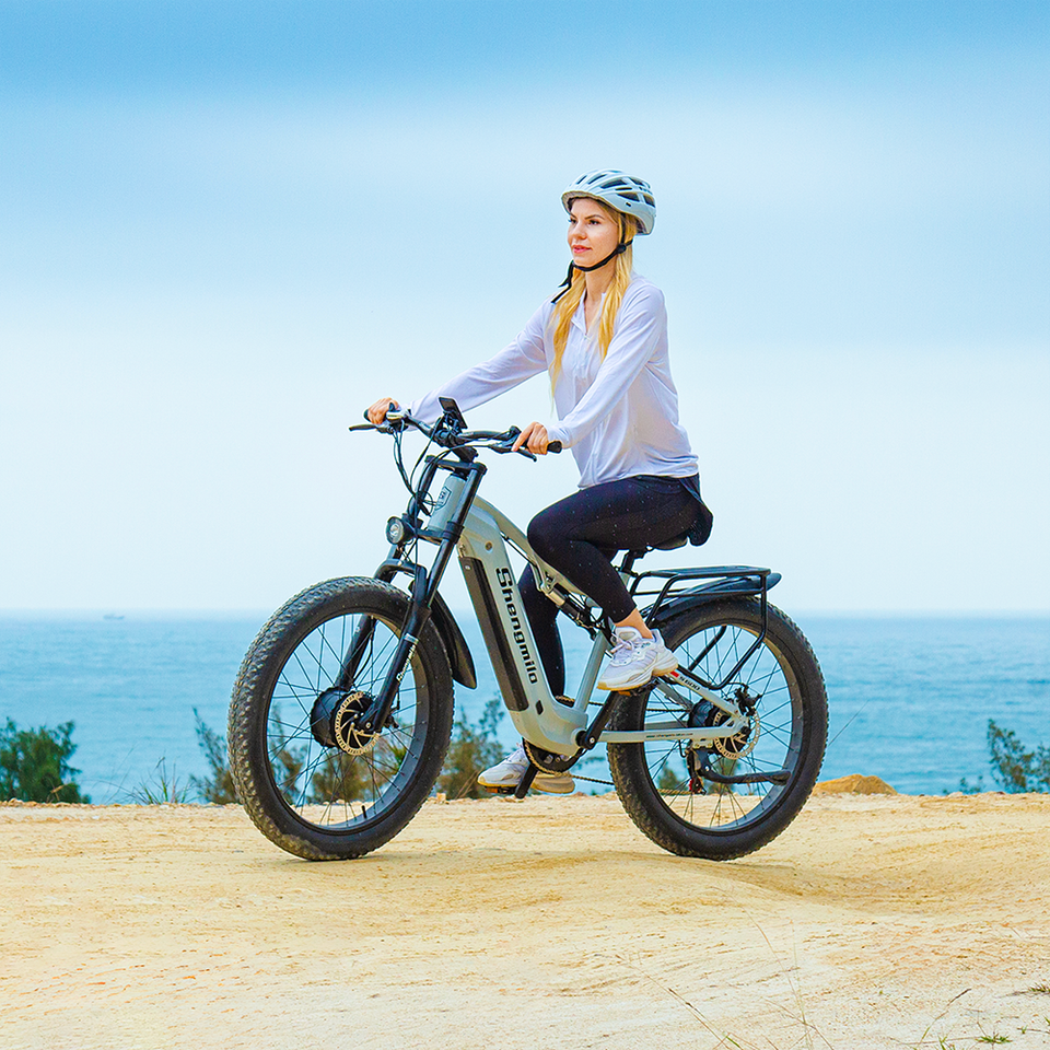 26'' Daul Shock EBike Full Suspension Mountain Bike 2000W 840WH Moped ...