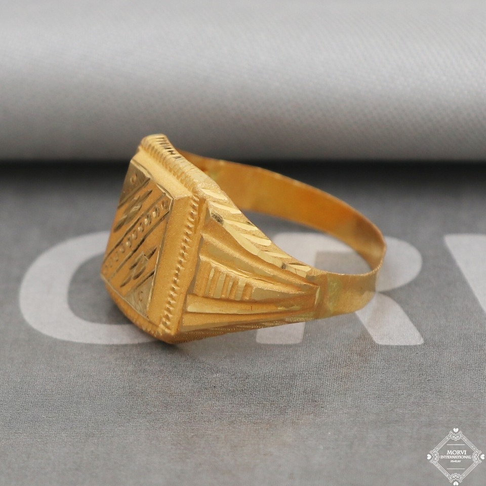 Gold Ring 22k Gold Mens Ring 22ct Gold Handmade RIng For Men Indian ...