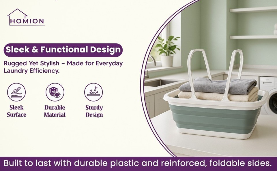 Collapsible Folding Laundry washing Basket storage Space Saving Cloth ...