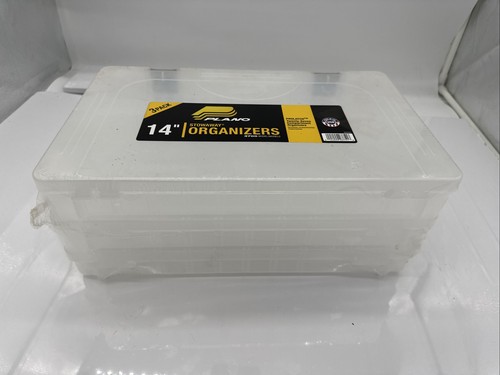 Set of 3 - Plano ProLatch Stowaway Large 3700 Clear Organizer Tackle ...