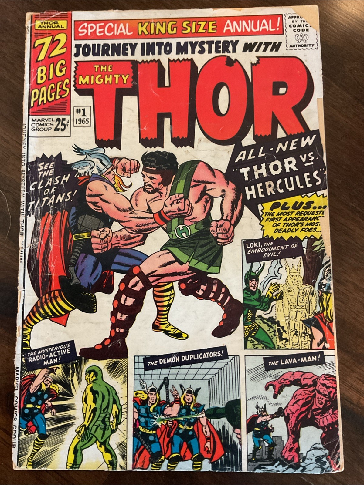 Journey Into Mystery Annual #1 Thor 1st Hercules & Olympus Marvel 1965 ...