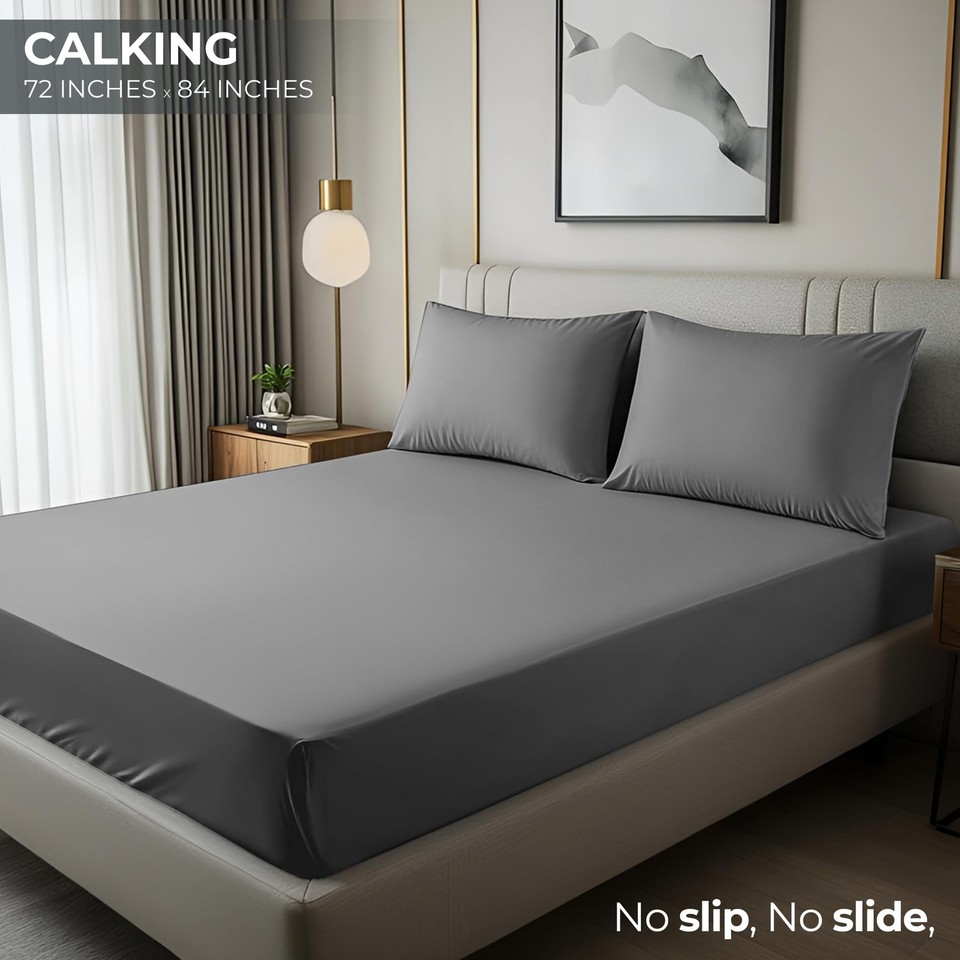 Cal King Fitted Sheet - Bottom Sheet - Deep Pocket - Soft Microfiber ...