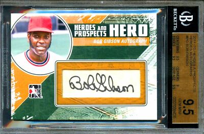 (POP 1 Exists) BGS 9.5 10 Bob Gibson Auto 2011 Bob Gibson Signed ...