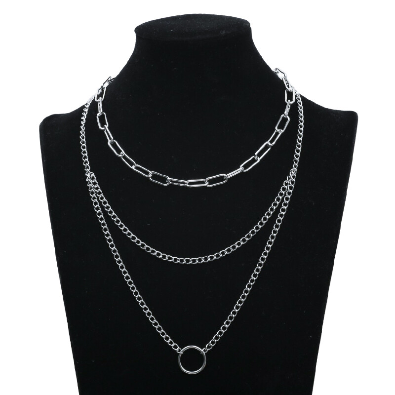Stainless Steel Aesthetic Chain Around The Neck Choker Pendant Necklace ...