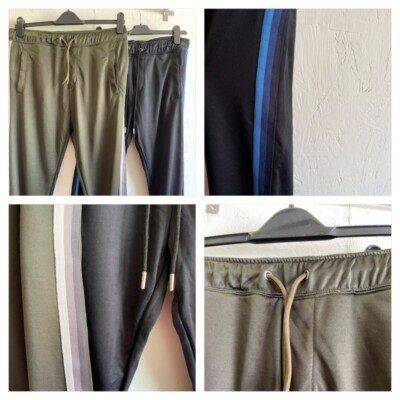 Mens MARKS AND SPENCER side stripe uncuffed joggers - S,M,L,XL,XXL ...