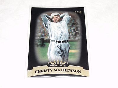2011 Topps Tier One CHRISTY MATHEWSON #90 Black Variant SP/50 NY Giants ...