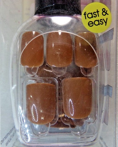 Nadeco Nails "Compare to imPRESS" Press-on Nails short, Shiny Red Pink ...