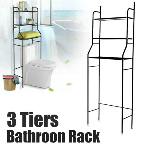 3-Tier Toilet Shelf Bathroom Rack Over Laundry Washing Machine Storage ...