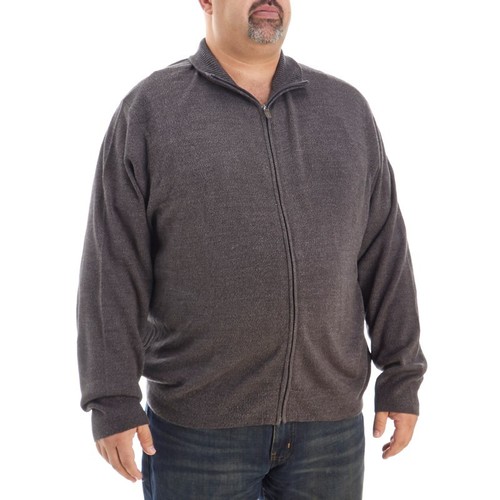 Dockers Mens Sweatshirt Jacket Charcoal Gray XLT Sweater Jacket MSRP ...