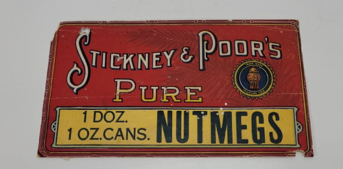 Vintage Stickney & Poors Pure Nutmeg Label 1 Doz 1 Oz Cans | eBay