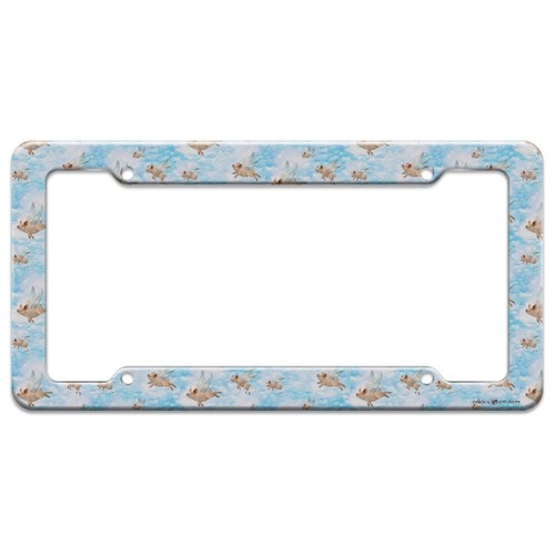 Pigs Could Fly Flying Clouds Sky Pattern License Plate Tag Frame | eBay