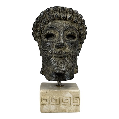 Small Zeus Head of Olympia Bust - Hard Plaster Moldano Sculpture 6.7in ...