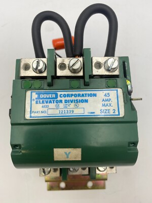 Dover 121339 Nema Size 2 45 AMP Max Elevator Contactor 110/120 Volt ...