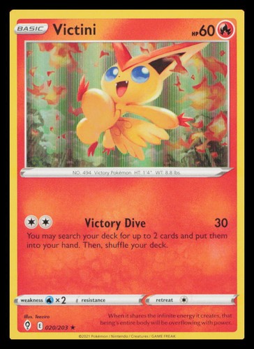 Victini 020/203 Holo Rare - 2021 Pokemon Evolving Skies LP | eBay
