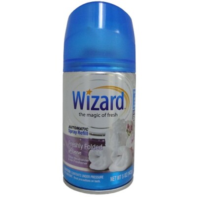 WIZARD Automatic Spray Refill Room Air Freshener, FRESHLY FOLDED LINEN ...