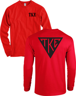 Tau Kappa Epsilon Fraternity Badge Long Sleeve TKE Shirt - MANY COLORS ...