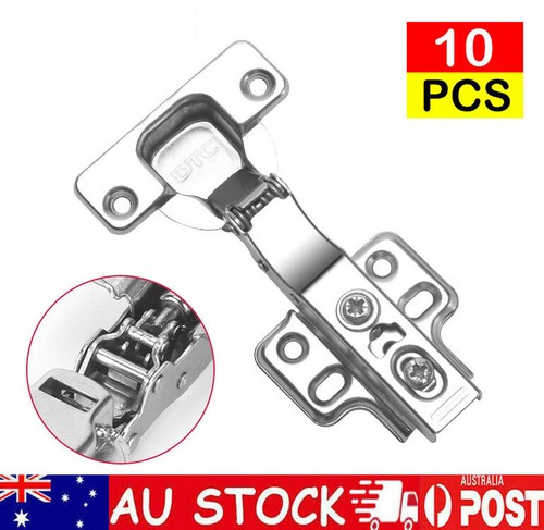 10X Door Hinge Cabinet Cupboard Hinges Soft Close Full Overlay Wardrobe ...