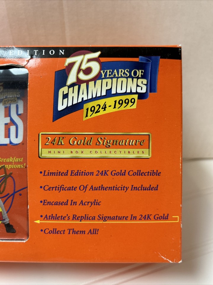 wheaties collectible cereal boxes mini Cal Ripken JrUnopenBox 24k Gold ...