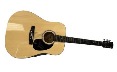 SQUIER By Fender Light Natural Wood Gloss 6 String Acoustic Guitar ...