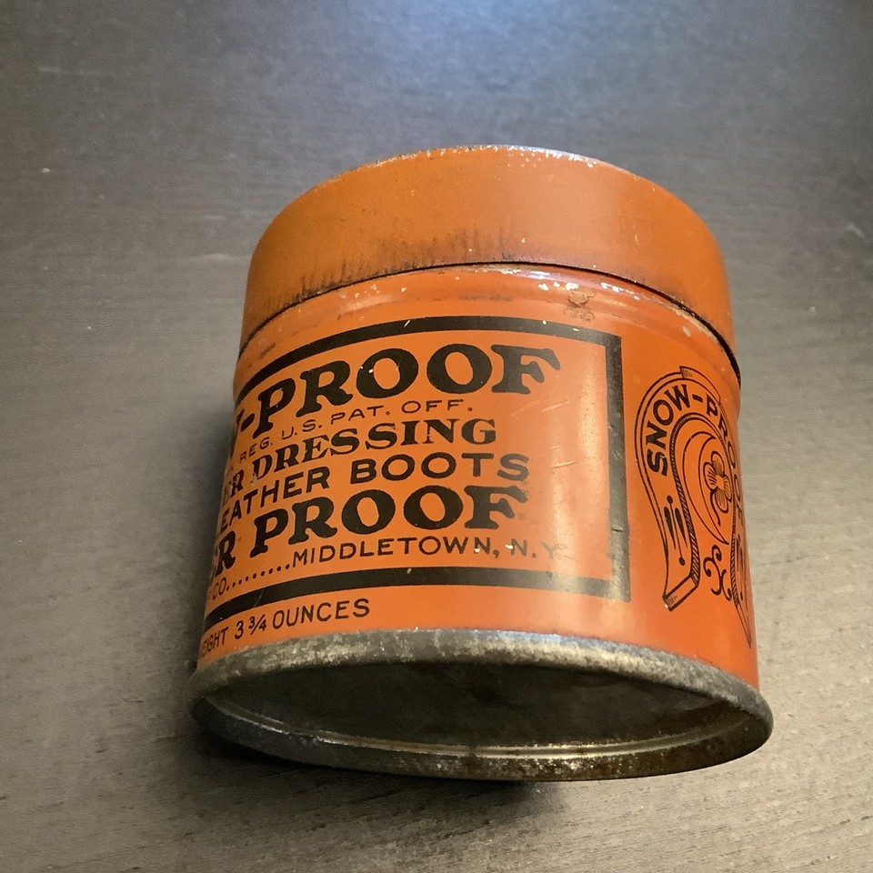 Snow-Proof Leather Water Proof Tin Box Antique Advertising Middleton ...