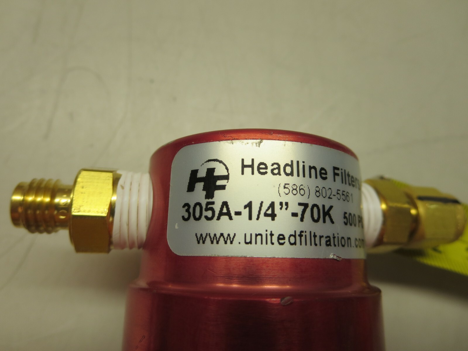 Headline Filters (United Filtration), 305A-1/4"-70K, Filter, 500 PSIG ...