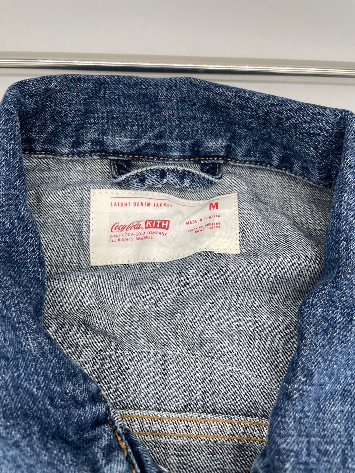 Kith x Coca-Cola Denim Jacket Light Blue Coke SS19 New Sz M Medium Fieg ...