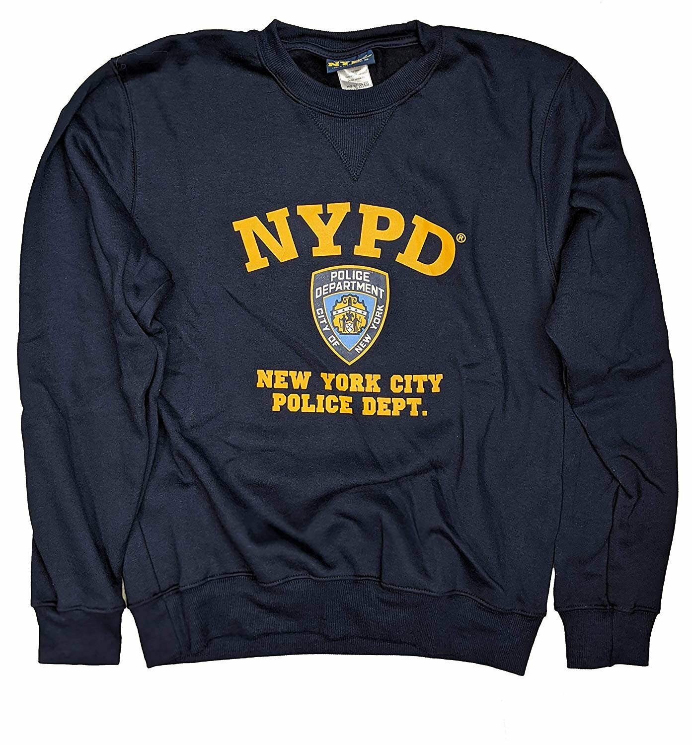 NYPD Mens Sweatshirt Offically Licensed Crewneck Navy Blue | eBay