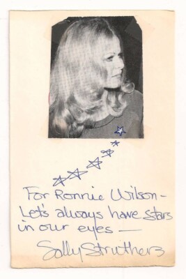 Sally Struthers AUTOGRAHED 3 1/2" X 5 1/2" Index Card | eBay
