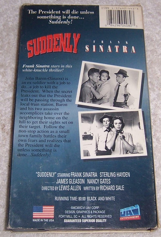 Suddenly VHS Video Frank Sinatra | eBay
