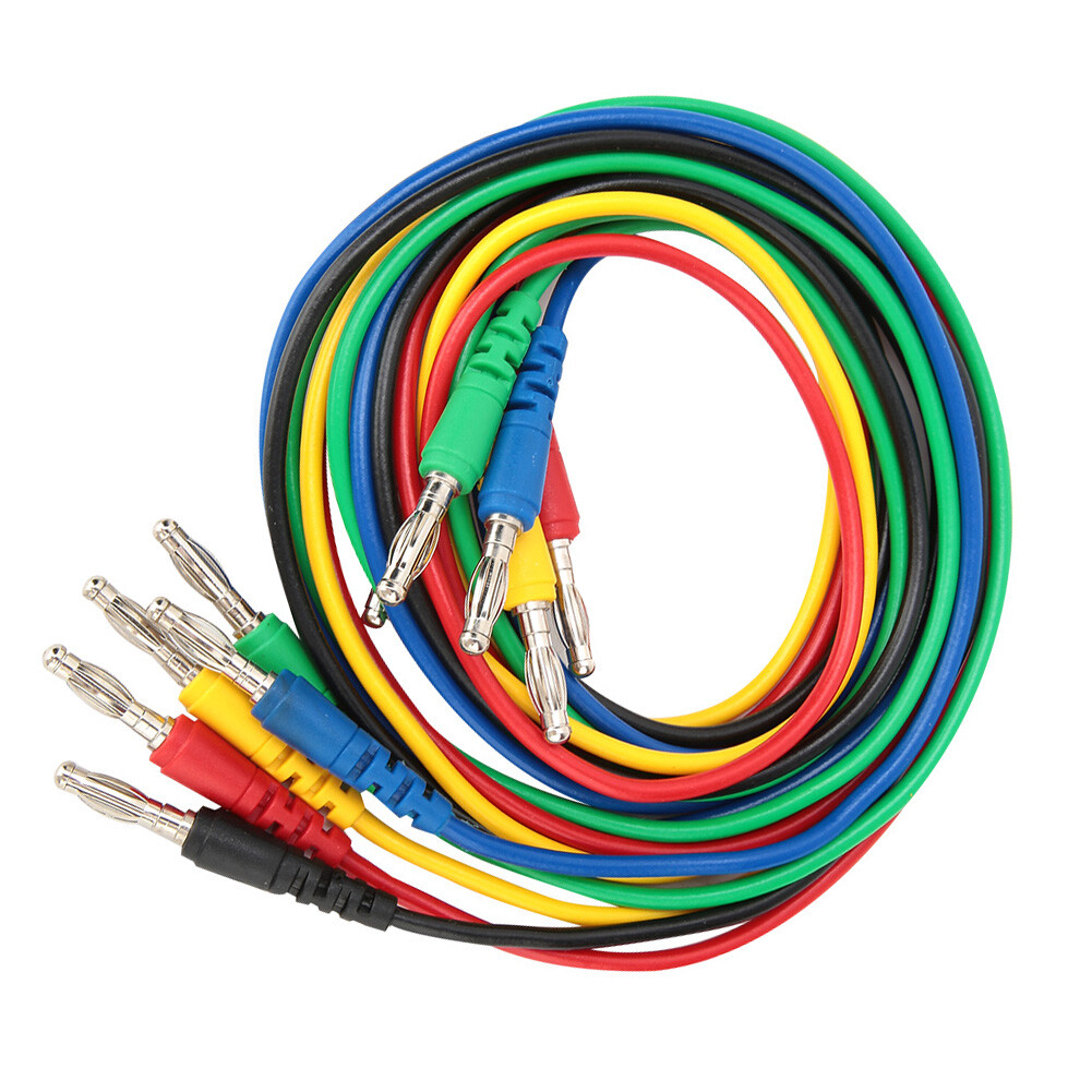 5x 4 mm Multimeter Prüfleitung Kabel Bananenstecker Messleitung ...