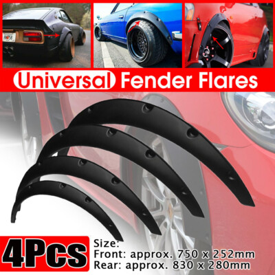4x Car SUV Flexible Fender Flares Lips Durable Protector Trim Universal ...