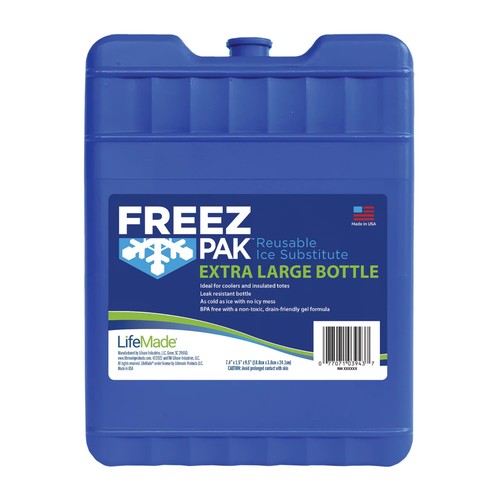 LIFEMADE FreezPak XL Ice Substitute, EXTRA LARGE Bottle, Reusable ...