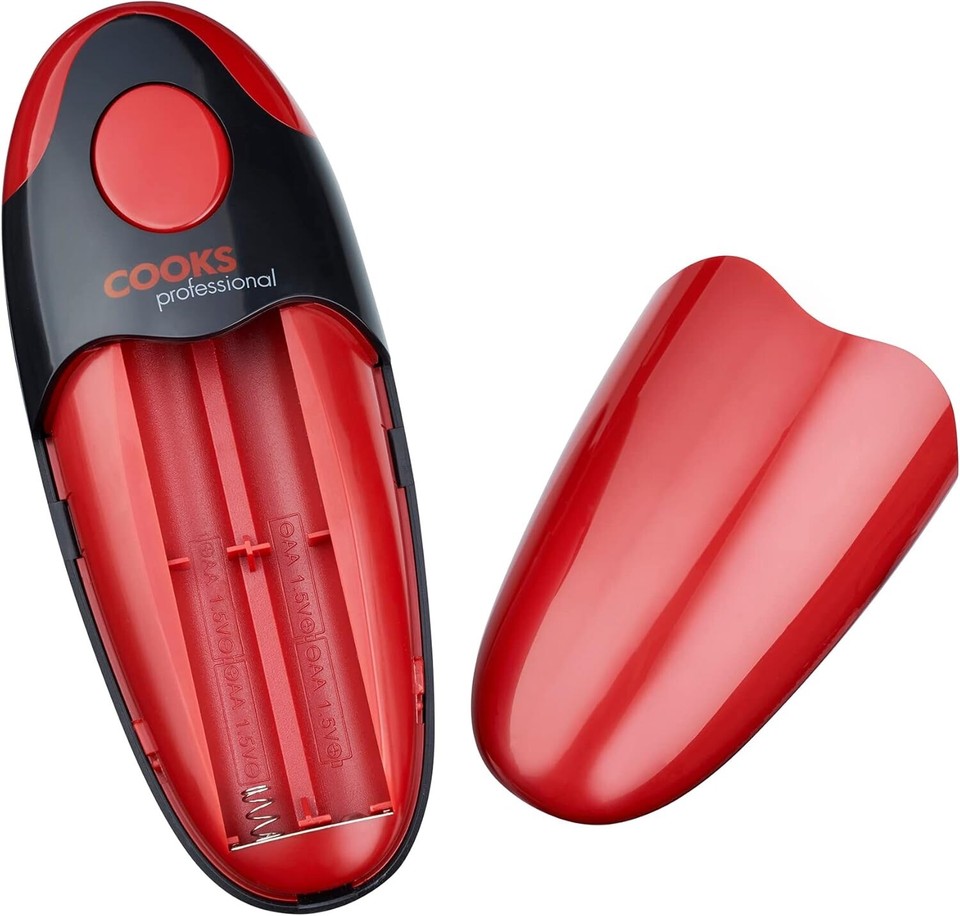 Cooks Professional Automatic Can Opener | Simple One Touch | Red ...