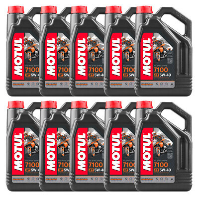 Motul 40L Synthetic Motorcycle Engine Oil 104087 7100 4T 5W40 10 x 4L | eBay