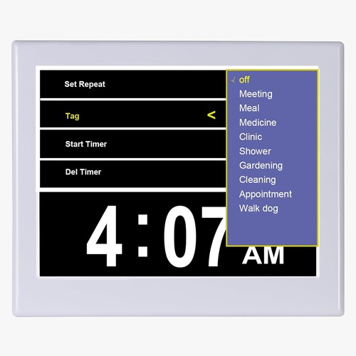 Day Date Time Clock for Seniors Elderly Digital Calendar Dementia 8"-1 ...
