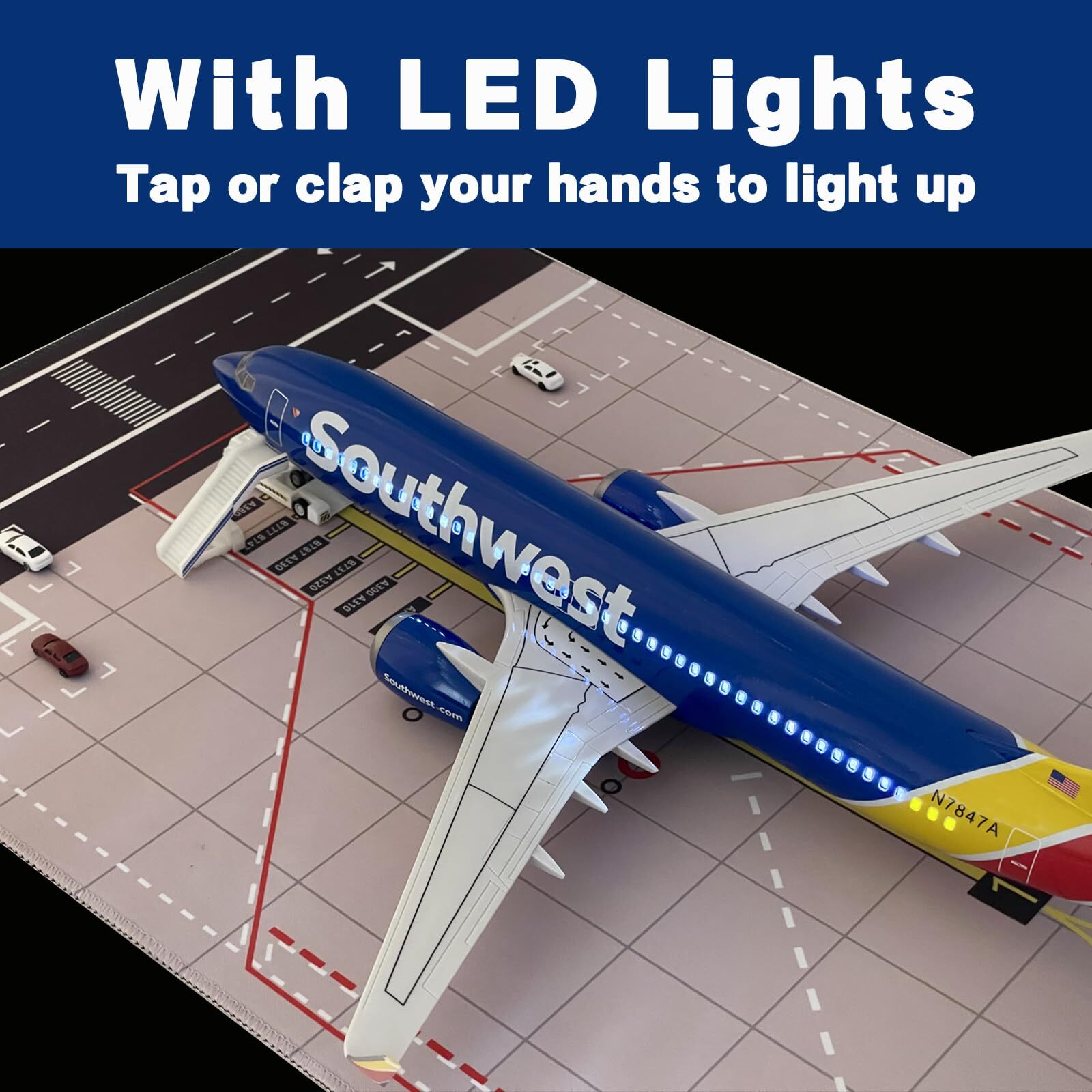 QOADXPC 185 Scale Southwest Airlines Boeing737 Airplane Model 18.5 ...