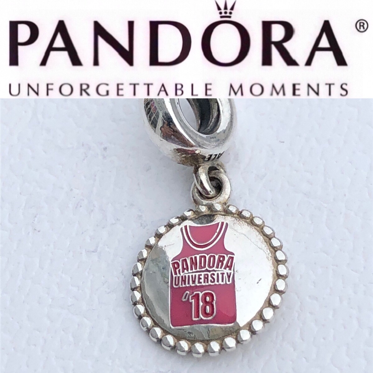 Pandora Charms University Blue Sparkle Spacer Charm (Hampton