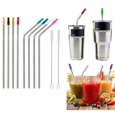 For 30 Oz Yeti Tumbler 10.5" Long Reusable Stainless Steel Drinking ...