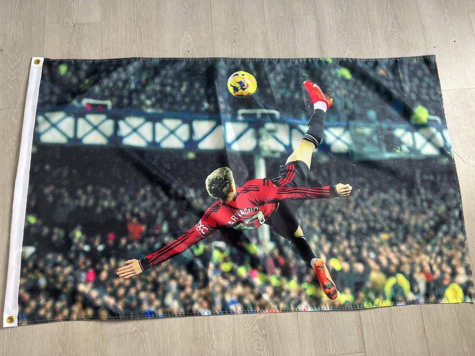 Alejandro Garnacho Manchester United Overhead Kick Goal Flag Man Utd ...