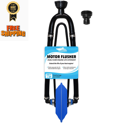 Seaworks Dual Feed Muff Style Boat Motor Flusher | Use for 5/8 Inch ...