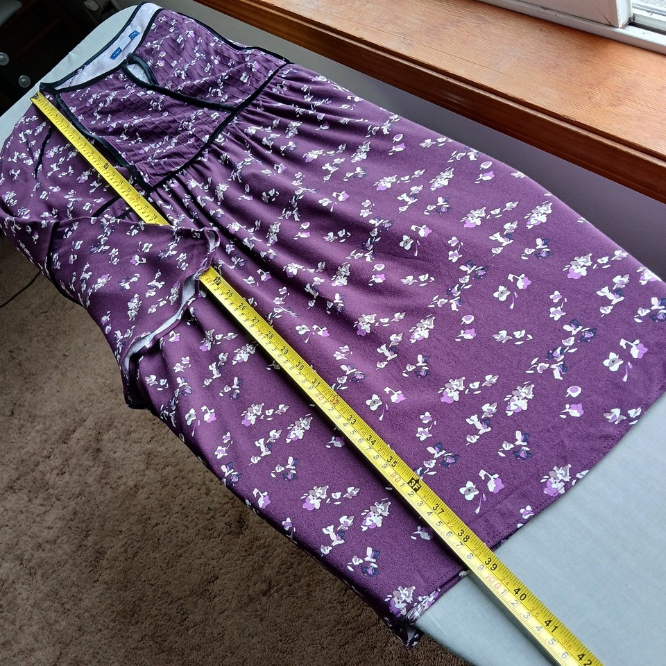 Simply Styled Velvet Trim Boho Dress XL floral Sears Missy bell sleeves ...