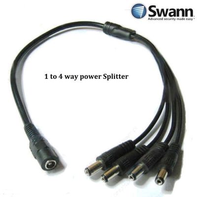 Genuine Swann 1 to 4 Way Power Cable Splitter Multiplier CCTV Security ...