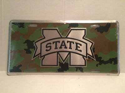 NEW Mississippi State University MSU Bulldogs camouflage car tag | eBay