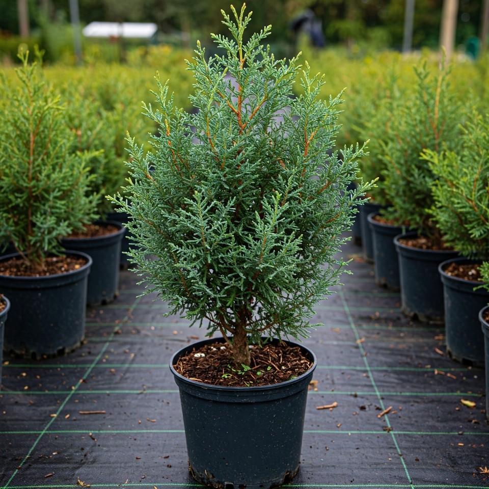 Blue Cone Arborvitae Thuja Orientalis Cypress 2" Pot 4-7in Evergreen ...