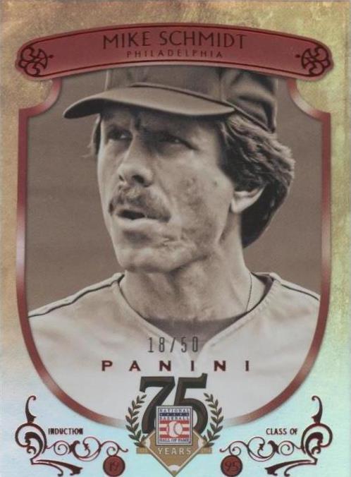 2014 Panini Hall of Fame - Red Shield Mike Schmidt #78 Red /50 for sale ...