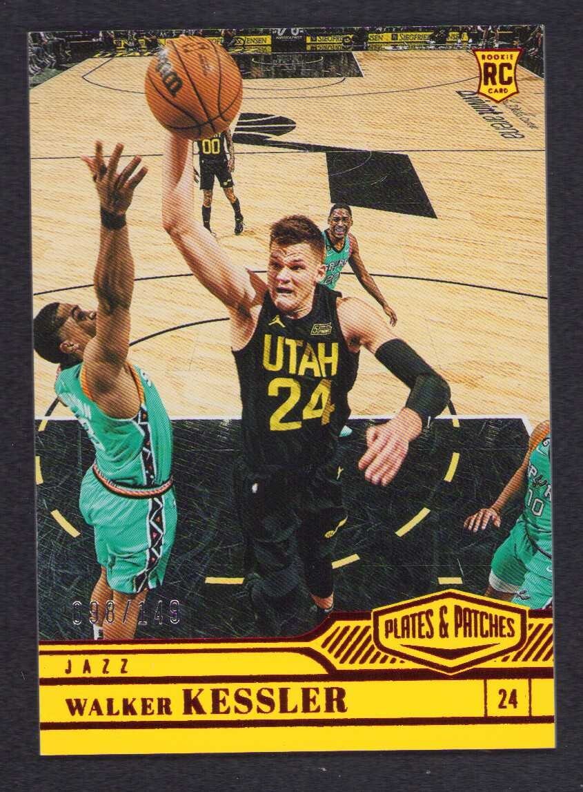 2022-23 Panini Chronicles - Plates and Patches Walker Kessler #320 Red ...