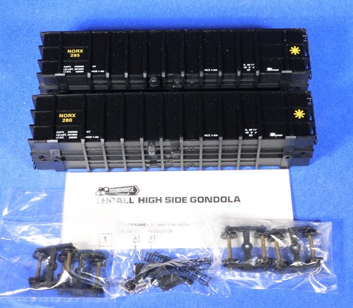 Twinpak of Roundhouse HO Scale NORX Thrall Hi-Side Gondola Car Kits 16411 | eBay