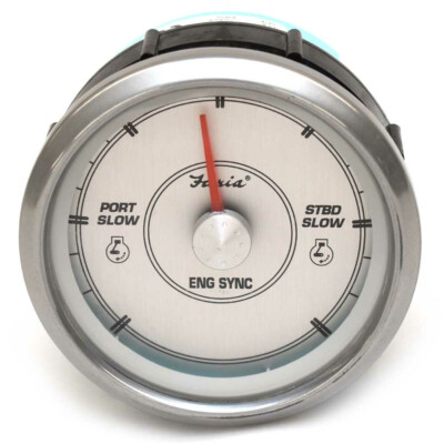 Faria Boat Diesel Synchronizer Gauge SY9771A | 3 1/4 Inch Dual Engine ...